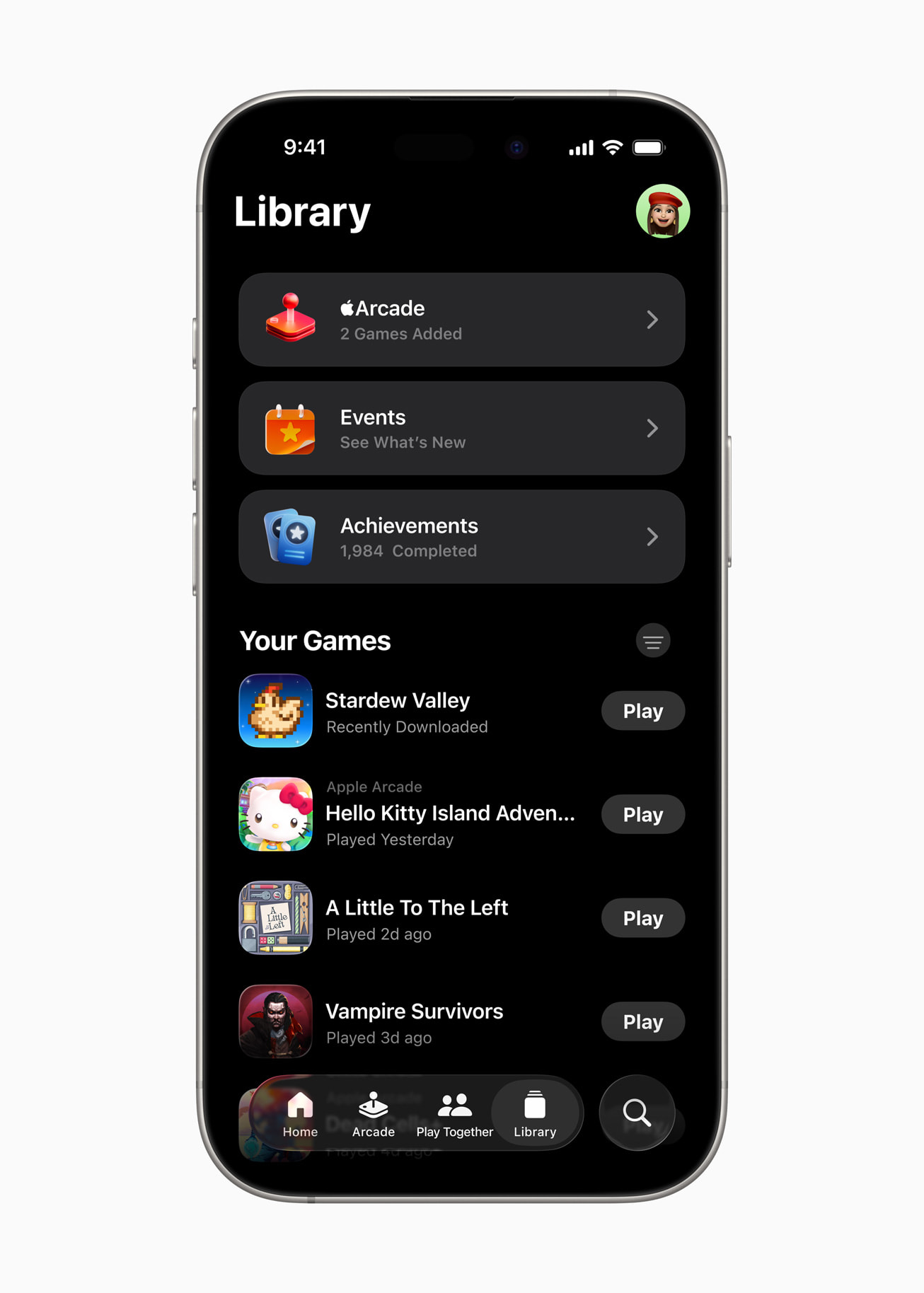 Apple Games app 闪亮登场：个性化的游戏大本营 - Apple (中国大陆)