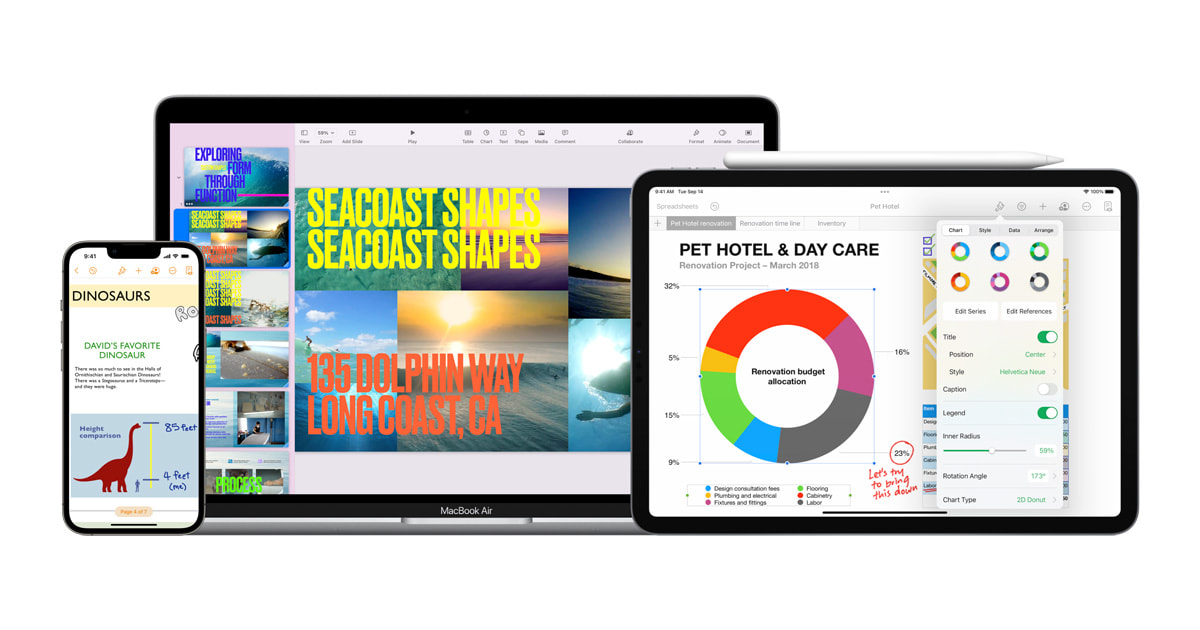 Apple 为 iWork 效率 app 套装推出新功能 - Apple (中国大陆)